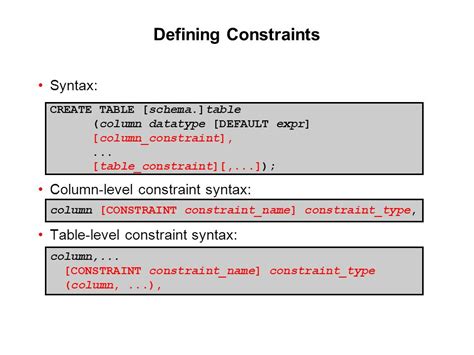 Using Ddl Statements To Create And Manage Tables Ppt Download