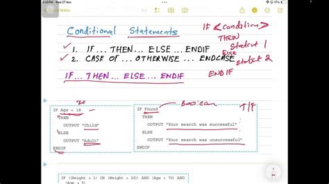 Igcse Computer Science Chapter 7 Pseudocode Statements Youtube