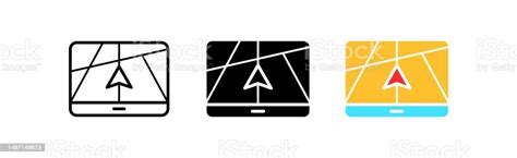 Map Line Icon Geolocation Location Gps Terrain Orientate Navigator Geography Destination Get