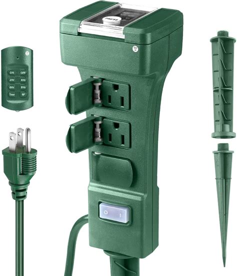 Temporizador De Estaca Eléctrica Para Exteriores Temporizadores De Luz