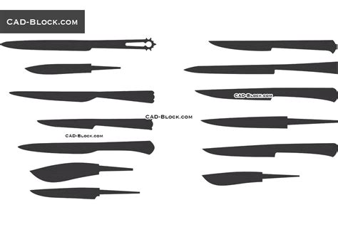 Blade Of Knife Dwg Drawings Free Autocad Models