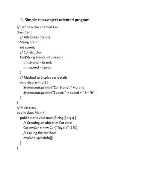 Java Class Object Constructor Pdf Constructor Object Oriented