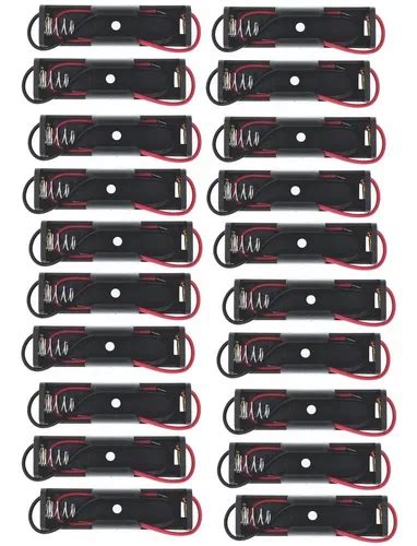 Pack 20 Piezas Porta Pila Aa Para 1 Pila Con Cable Arduino Meses Sin Interés