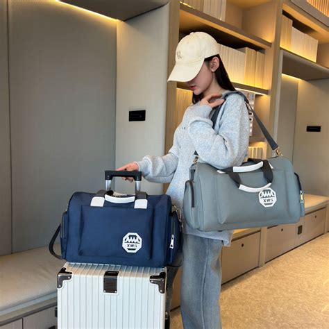 Aosiman大容量旅行袋手提旅行包轻便潮男小行李包女短途旅游健身 虎窝淘