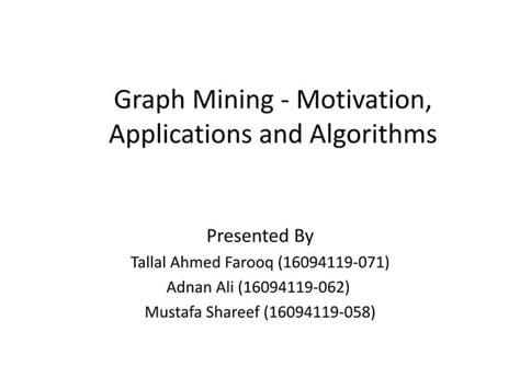 Graph Mining Ppt Ppt