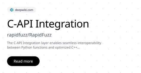C Api Integration Rapidfuzzrapidfuzz Deepwiki