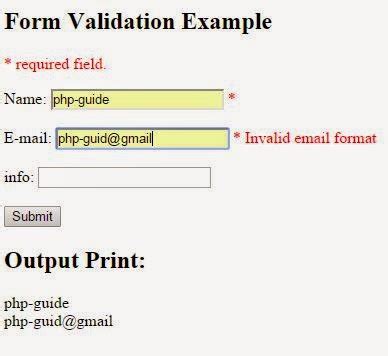 Php Guidelines Email Validation