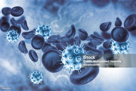 바이러스 감염 혈액 세포3d 일러스트 적혈구에 대한 스톡 사진 및 기타 이미지 적혈구 에이즈바이러스 바이러스 Istock