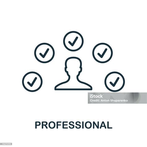 전문 아이콘입니다 인플루언서 아이콘 컬렉션에서 스타일 얇은 디자인을 윤곽선 웹 디자인 앱 소프트웨어 인쇄 사용을위한 라인 전문