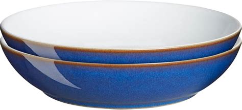 Denby Imperial Blue Pasta Bowls Set Of 2 Dishwasher Microwave Safe