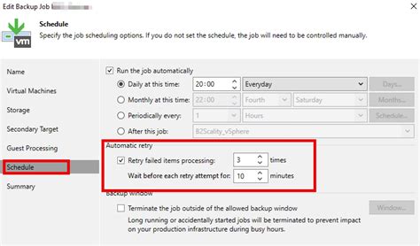 How Can I Configure Backup Job Retries In Veeam Backup And Replication