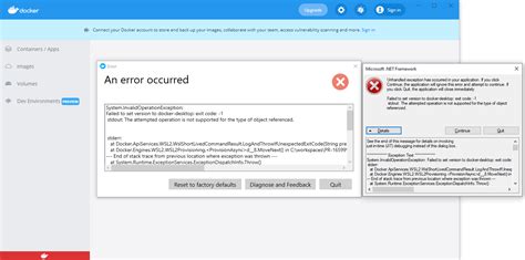 How To Fix Docker Error Systeminvalidoperationexception On Start On Windows 10 Stack Overflow