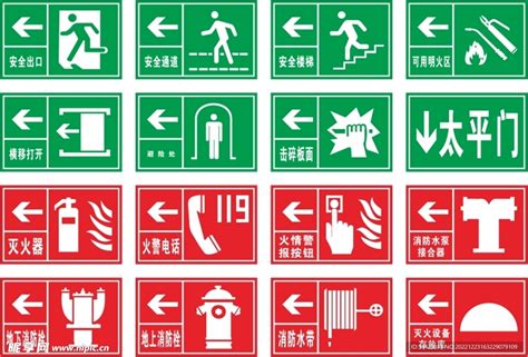 消防提示安全标识标志设计图 广告设计 广告设计 设计图库 昵图网