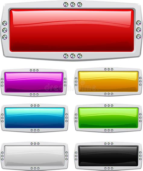 Glossy Buttons Stock Vector Illustration Of Jewelry Green 9866446