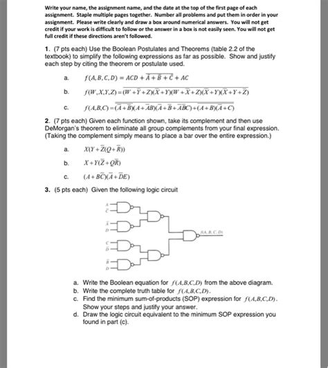 Solved Write Your Name The Assignment Name And The Date At