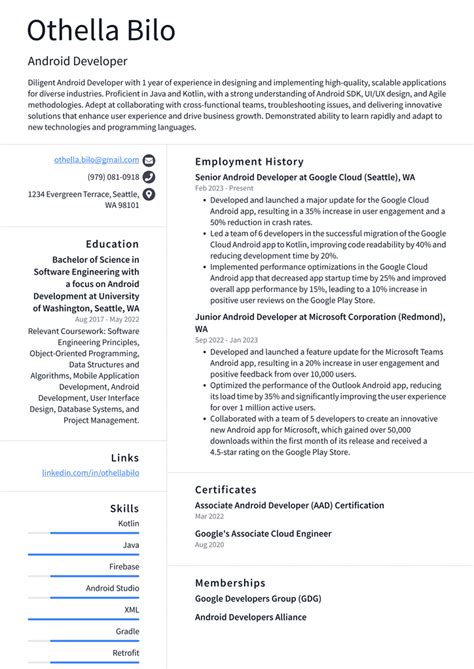 Pinterest Android Developer Resume Examples ResumeCat