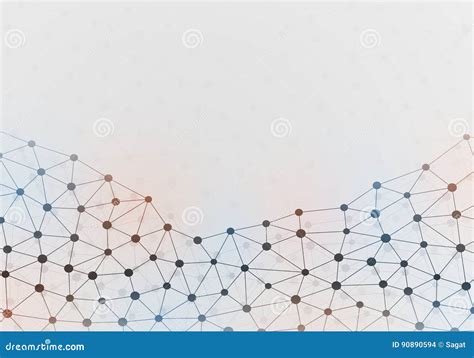 Neural Net Neuron Network Background Stock Vector Illustration Of Line Molecular