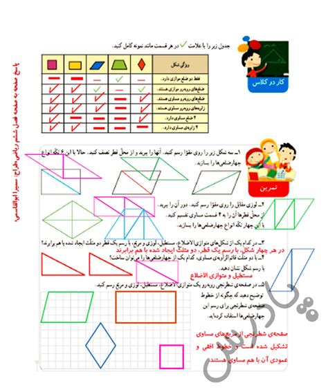 گام به گام فصل ششم ریاضی چهارم