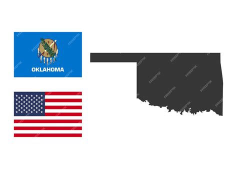 Premium Vector Oklahoma State Of Usa Oklahoma Flag And Territory