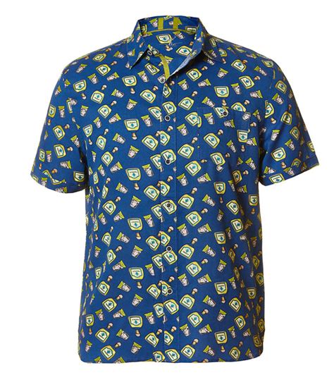 Nicoby Teqila Days Peached Finish Print Button Down Style Savile Lane