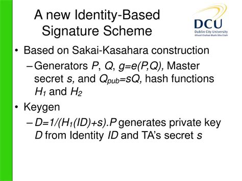 Ppt Efficient And Secure Identity Based Signatures And Signcryption From Bilinear Maps