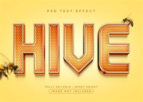 Premium Psd Hive 3d Style Text Effect