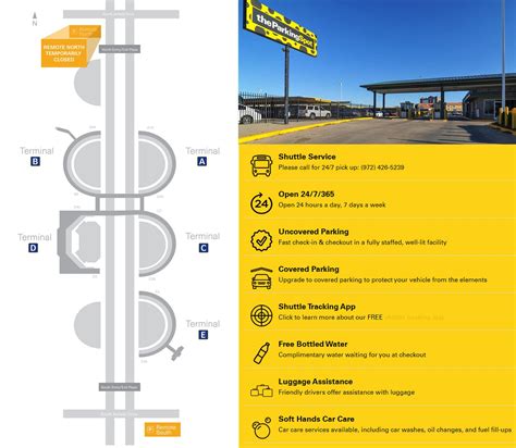 Parking Map At Dfw Airport Terminal Dallas Fort Worth Texas