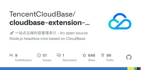 GitHub TencentCloudBase cloudbase extension cms 一站式云端内容管理系统 An open source Node js