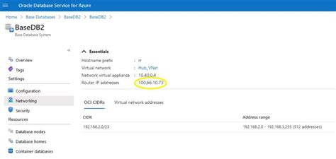 ハブアンドスポーク・ネットワークによるazureのoracledbの実装 20230612