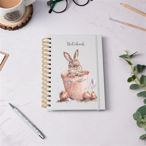 Wrendale The Flower Pot Rabbit Notebook