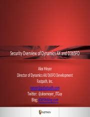 Understanding Dynamics AX And D365FO Security Models Course Hero