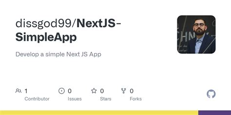 Github Dissgod99 Nextjs Simpleapp Develop A Simple Next Js App