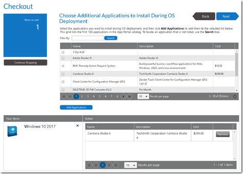 Choosing Additional Applications To Install During An OS Deployment