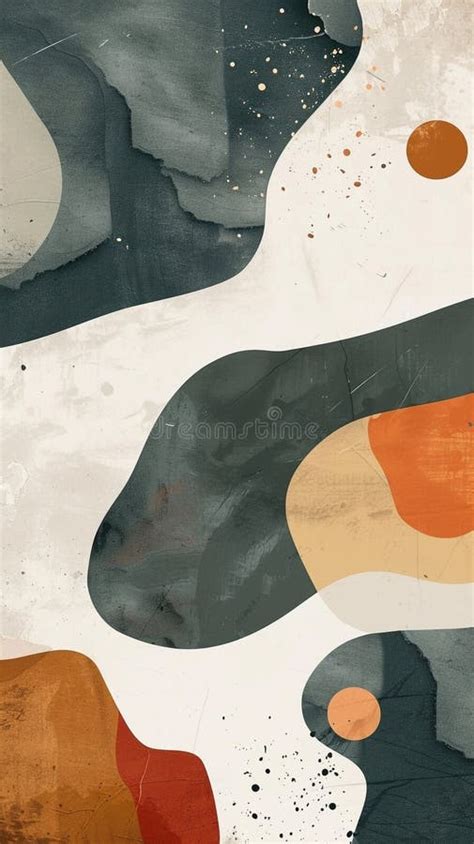 Organic Shapes Intertwining In Muted Colors Stock Illustration Illustration Of Modern Muted