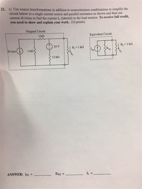 Solved A Using Only Resistor Combinations And Source