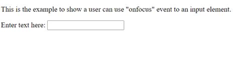 JavaScript Focus On Input TAE