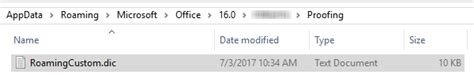outlook 2016 cannot add to dictionary mcb systems