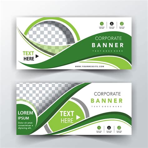 Premium Vector Green Abstract Header Template