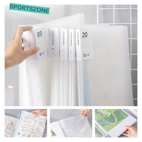 Sportszone แฟ้ม A4 ที่เก็บกระดาษความจุขนาดใหญ่กันน้ํา ที่เก็บเดสก์ท็อปโปร่งใส 20 30 40 60 80