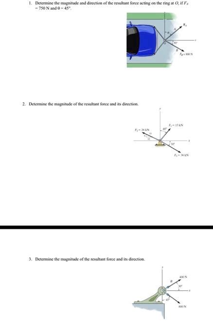 Please Solve The 3 Questions Step By Step 1determine The Magnitude And Direction Of The
