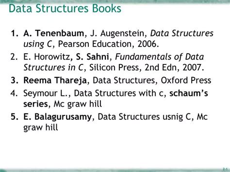 PPT Data Structures Books PowerPoint Presentation Free Download ID