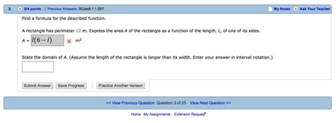 solved find a formula for the described function a