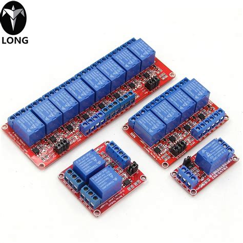 ₩6677에서 1 2 4 8 채널 5v 12v 릴레이 모듈 보드 실드 옵토 커플러 지원 Arduino 용 하이 및 로우 레벨