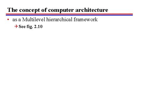 The Concept Of Computer Architecture Evolution And Interpretation