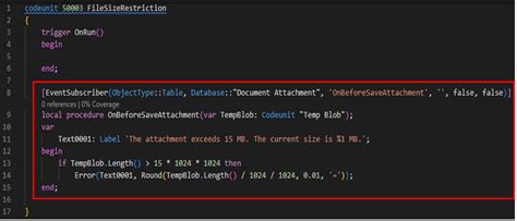 Restrict Maximum Size Of File Attachment Or Upload In D365 Bc