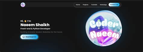 Portfolio Webdevelopment Frontend Html Css Javascript Portfolio Website Frontend