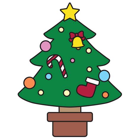 クリスマスツリー保育イラスト