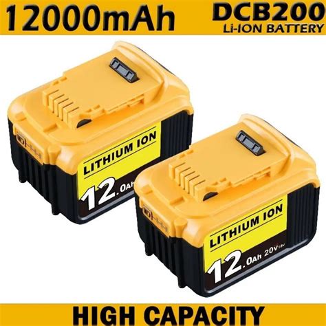 Aimaya 2pack 20v 120a Replacement Battery For Dewalt 20v Battery Max