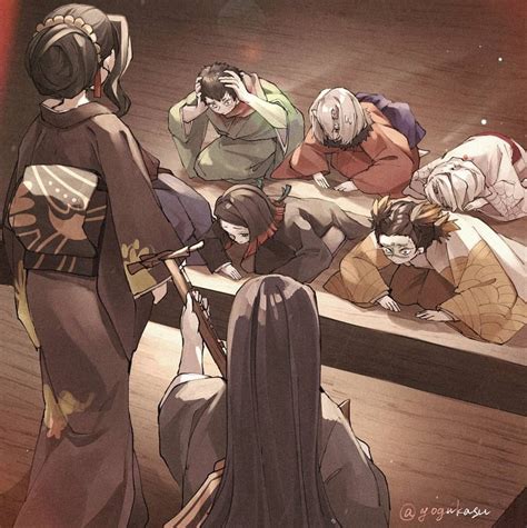 Kibutsuji Muzan Enmu Rui Mukago Nakime And More Kimetsu No Yaiba Drawn By Yogukasu