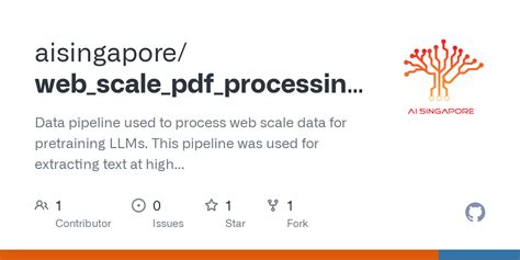 Github Aisingapore Web Scale Data Processing Pipeline Data Pipeline Used To Process Web Scale